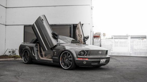Mustang With Butterfly Doors