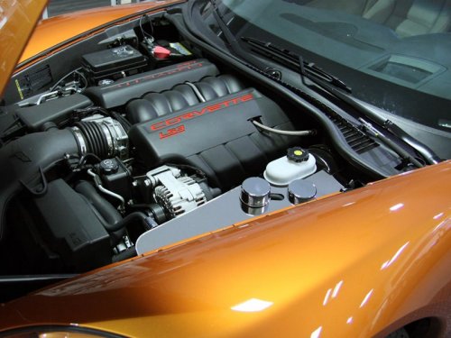 C6 corvette coolant tank cover polished w/caps - CorvetteForum ...