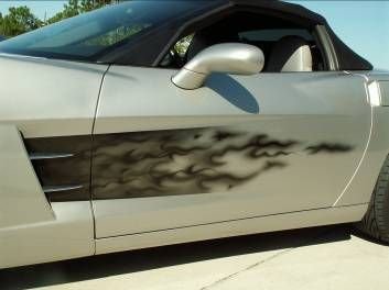 C6 Corvette Airbrushed Flame Graphic - SouthernCarParts.com