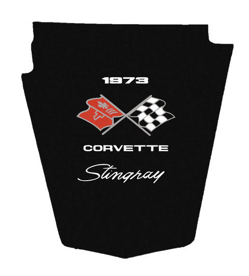 1973-1976 Corvette C3 Replacement Hood Liner w/Color Logo Emblem ...