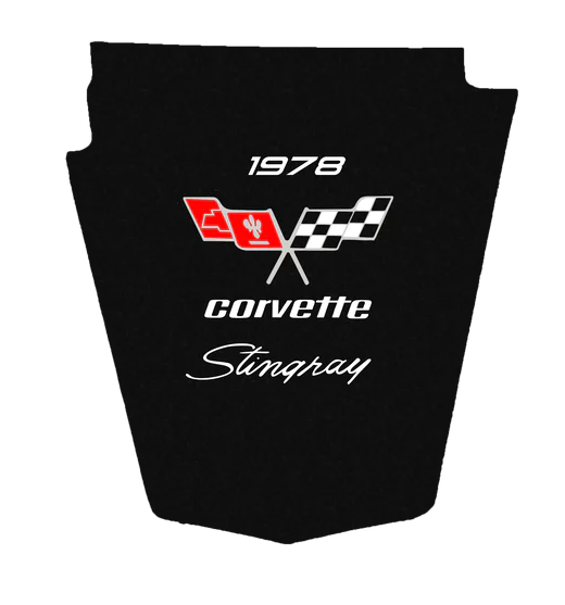 1977-1979 Corvette C3 Replacement Hood Liner w/Color Logo Emblem ...