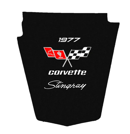 1977-1979 Corvette C3 Replacement Hood Liner w/Color Logo Emblem ...
