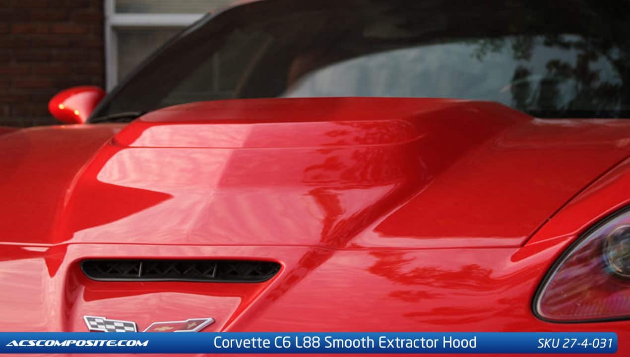 C6 Corvette L88 Style Hood w/o Center Window - SouthernCarParts.com