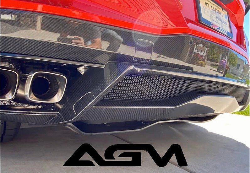 2020-2023 Corvette C8 AGM Visible Carbon Fiber Rear Diffuser ...