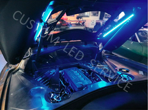 2020-2022 corvette c8 custom led service rgb engine bay lighting kit ...