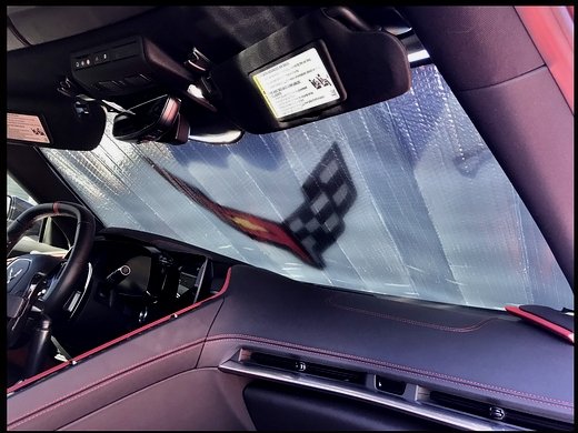 2020-2023 C8 Corvette Cross Flags Logo Sunshield Sunshade ...