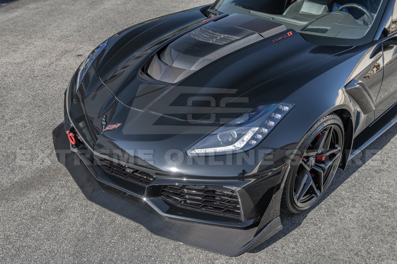 2019 C7 Corvette ZR1 Carbon Fiber Front Splitter Side Winglet Extension ...