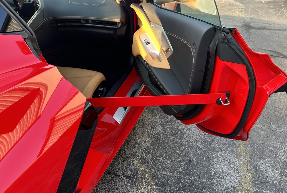 2020-2023 C8 Corvette Car Show Painted Door Prop Bars -SouthernCarParts.com